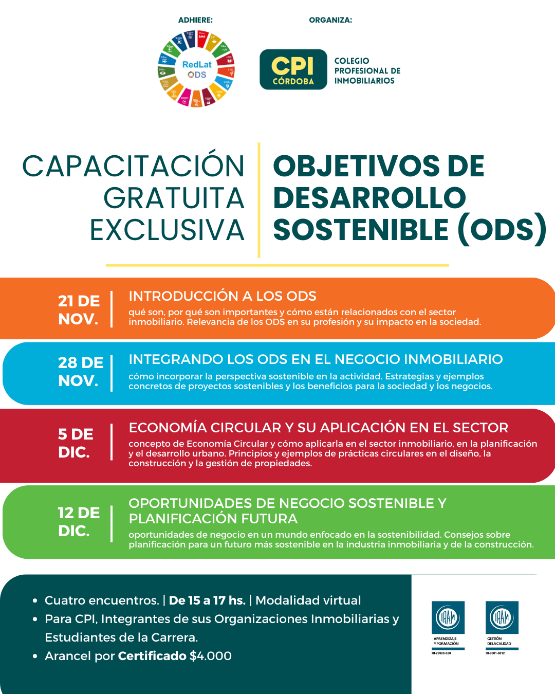 OBJETIVOS DE DESARROLLO SOSTENIBLE (ODS) - CAPACITACIÓN - CPI